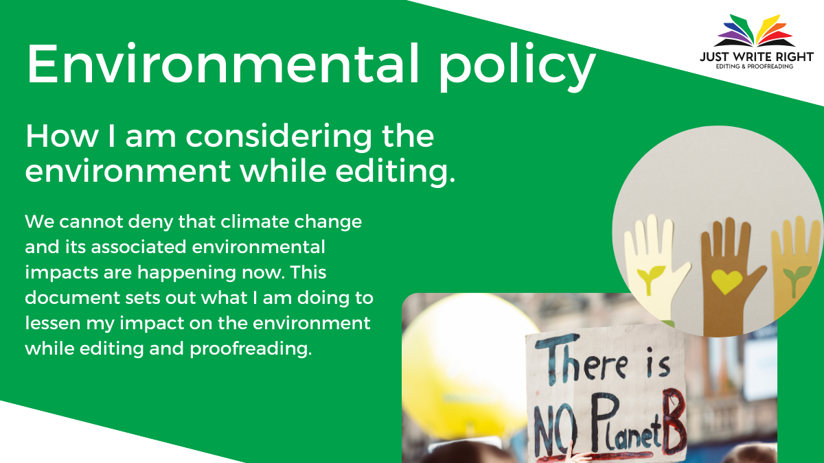 Green editing | Just Write Right